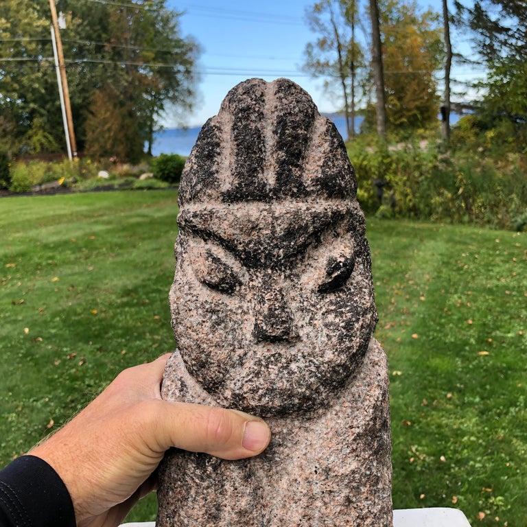 Massive Hand Carved Stone "Human Effigy" Figure Sculpture at 1stDibs