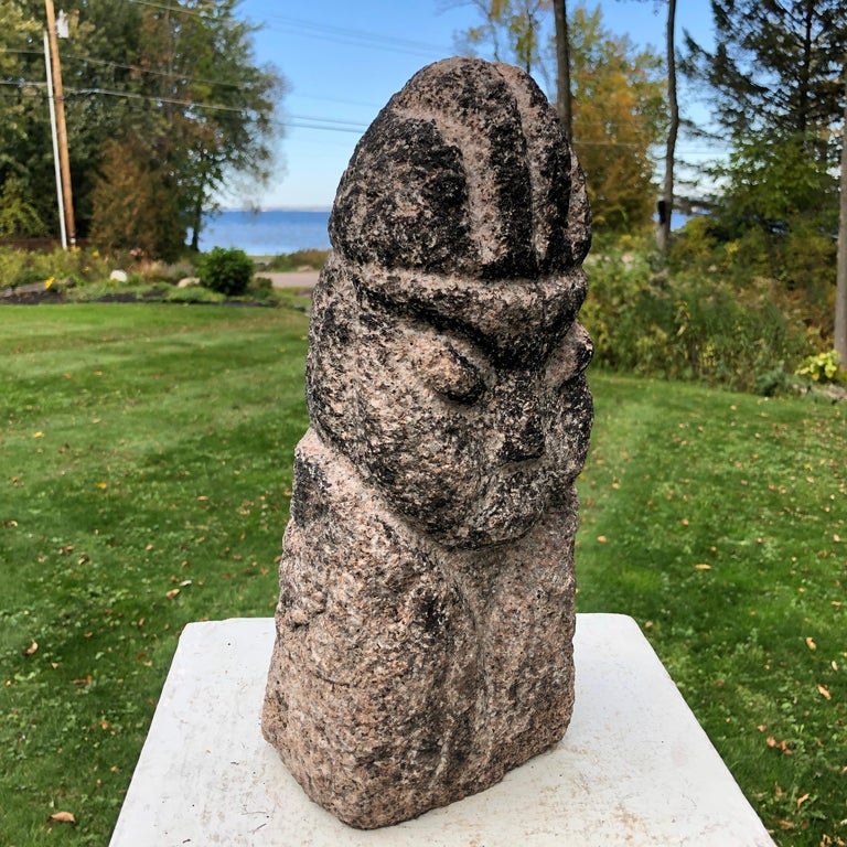 Massive Hand Carved Stone "Human Effigy" Figure Sculpture at 1stDibs