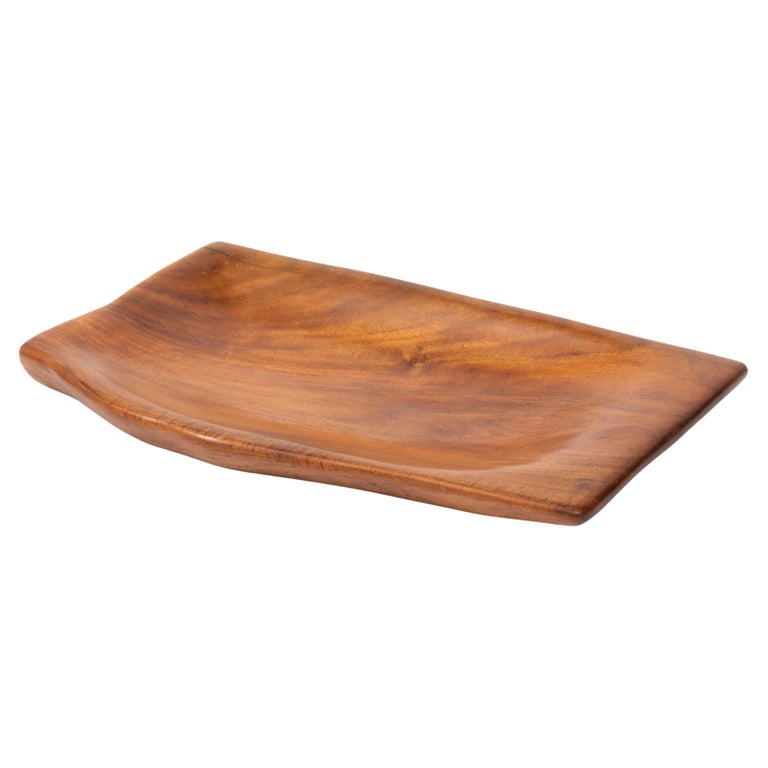 Massive Hand Carved Vintage Wooden Serving Tray at 1stDibs