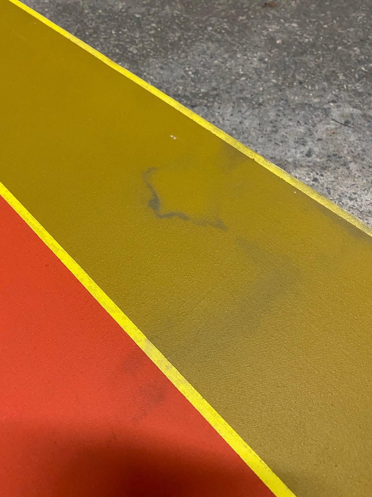 Massive 1970 Hard Edge Abstract Shaped Canvas by Don Head For Sale at ...