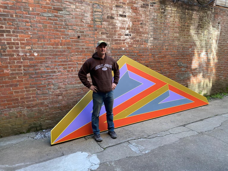 Massive 1970 Hard Edge Abstract Shaped Canvas by Don Head For Sale at ...