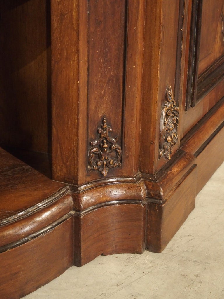 Massive Marble Topped Walnut Wood Louis XV Style Chateau Buffet at ...