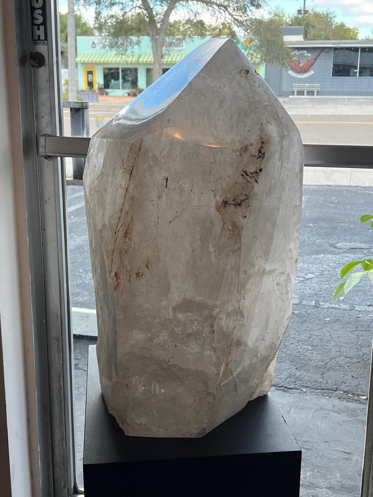 Massive Natural White Rock Crystal Obelisk Healing For Sale at 1stDibs