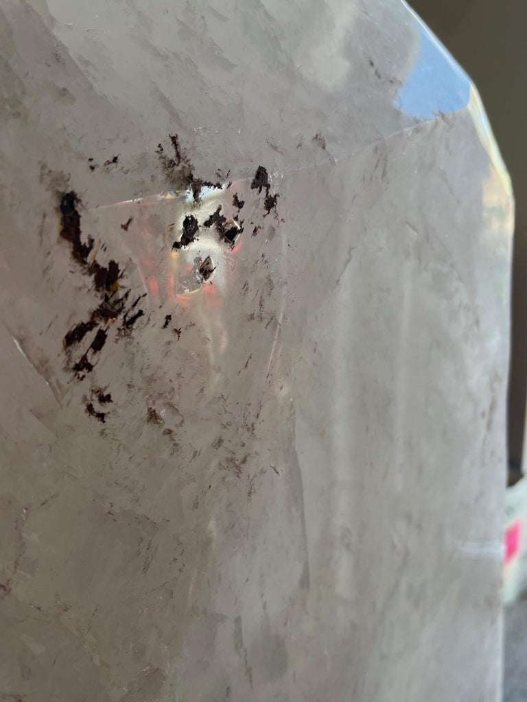 Massive Natural White Rock Crystal Obelisk Healing For Sale at 1stDibs