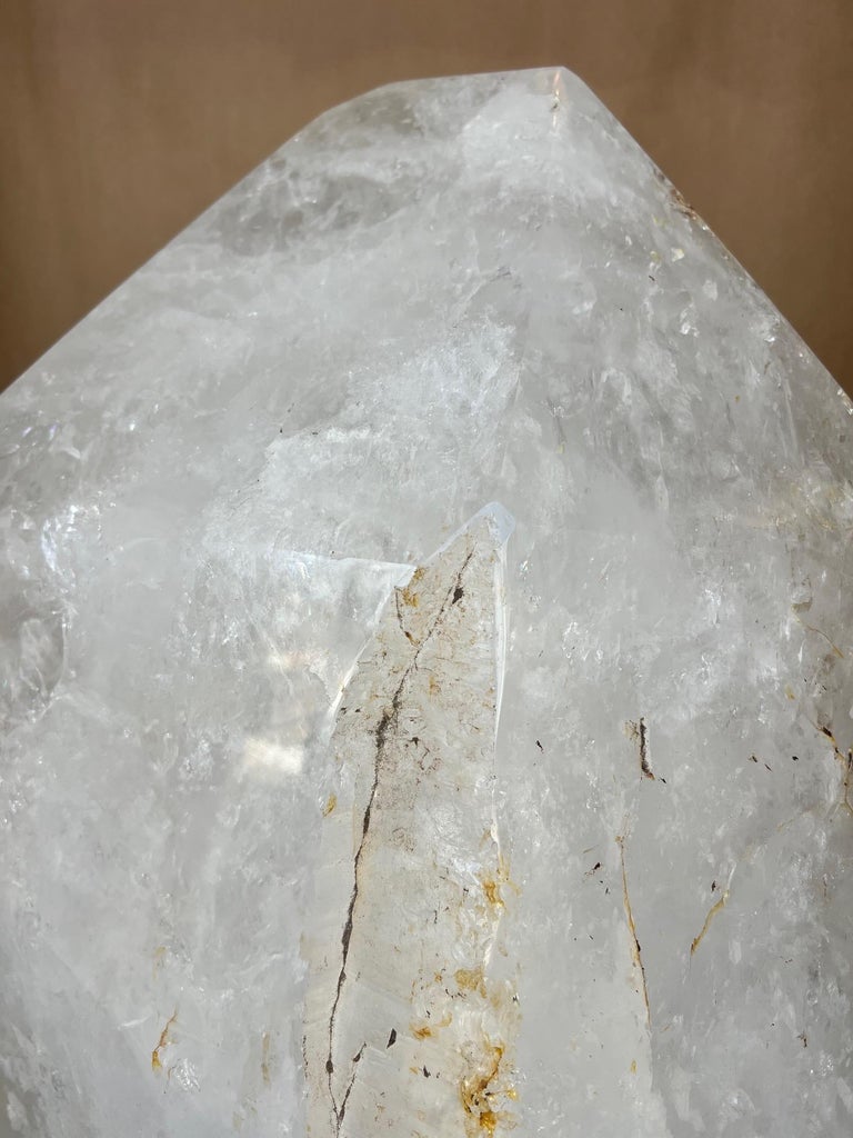 Massive Natural White Rock Crystal Obelisk Healing For Sale at 1stDibs