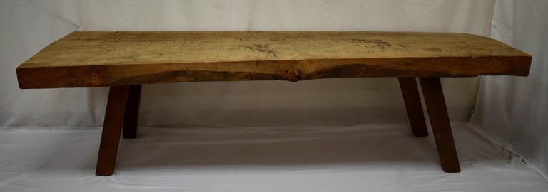 Massive Oak Pig Bench Coffee Table at 1stdibs