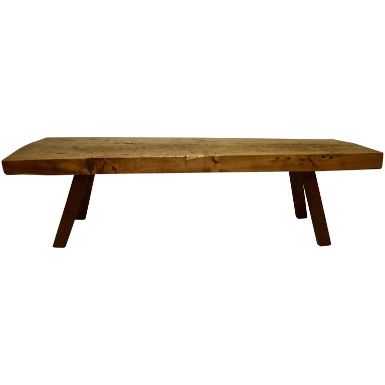 Massive Oak Pig Bench Coffee Table at 1stDibs