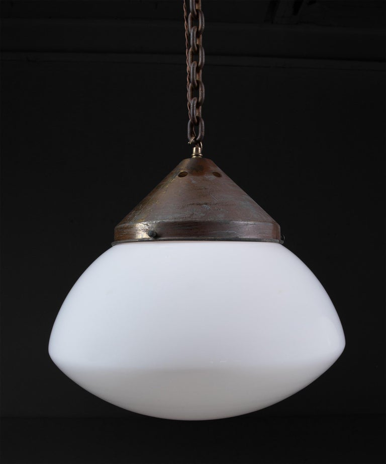 Massive Opaline Pendants, England, circa 1930 For Sale at 1stDibs