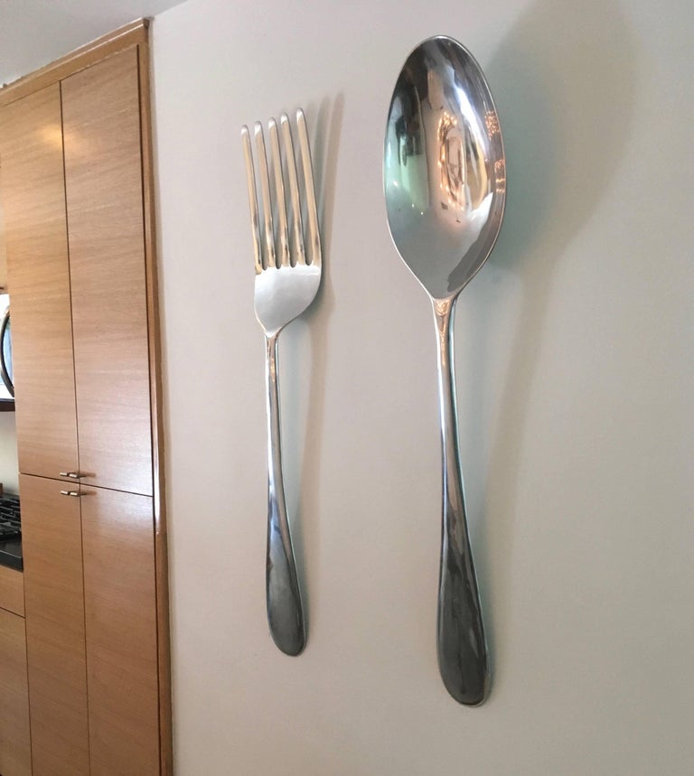 Massive Oversized Aluminium Fork and Spoon at 1stDibs | massive fork ...