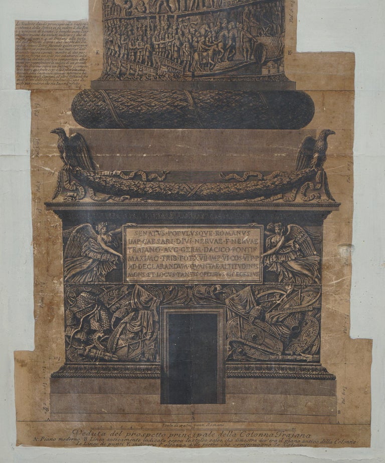 Massive Pair Tall Prints on Canvas Italian Trajan and Roman Column ...