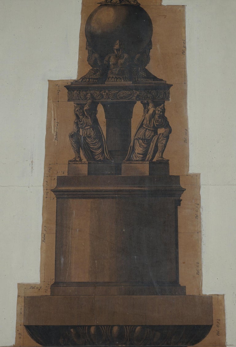 Massive Pair Tall Prints on Canvas Italian Trajan and Roman Column ...