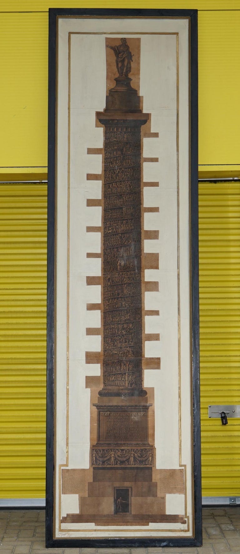 Massive Pair Tall Prints on Canvas Italian Trajan and Roman Column ...