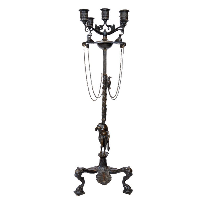 Massive Pair of Italian Naples Bronze Candelabra, circa 1840 For Sale ...