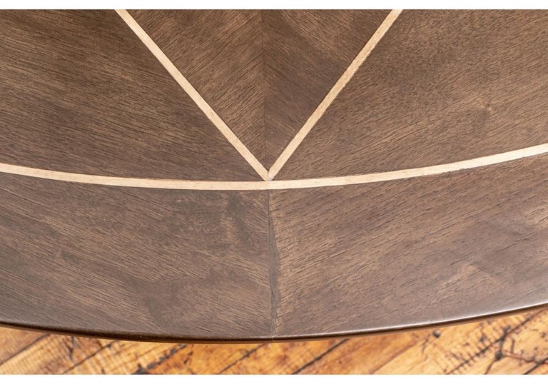 Massive Round Inlaid Dining Table by Gregorius Pineo at 1stDibs