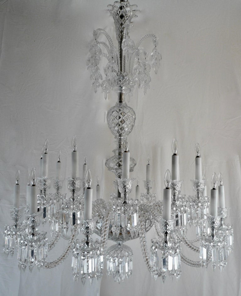 Massive Signed Baccarat 24 Light Two Tier Crystal Chandelier For Sale ...