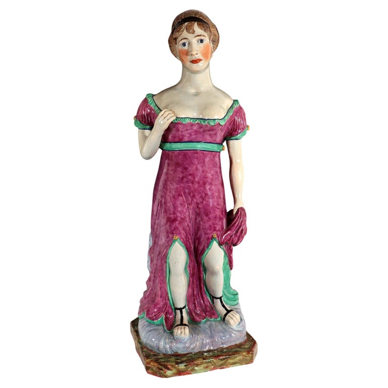 Massive Staffordshire Pearlware Pottery Figure of Ceres or Plenty ...