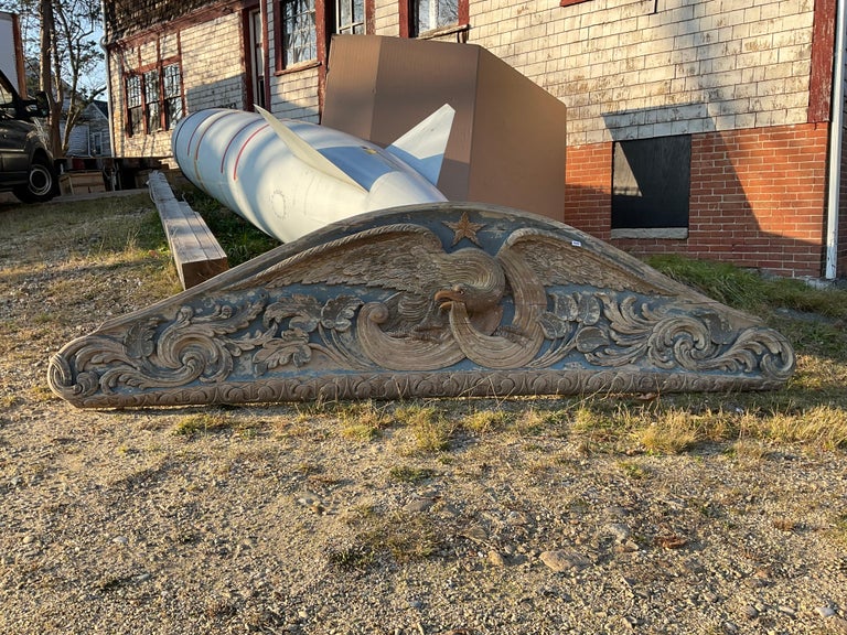 Massive Ten Foot Eagle Ships Carving For Sale at 1stDibs