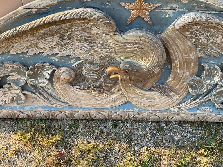 Massive Ten Foot Eagle Ships Carving For Sale at 1stDibs