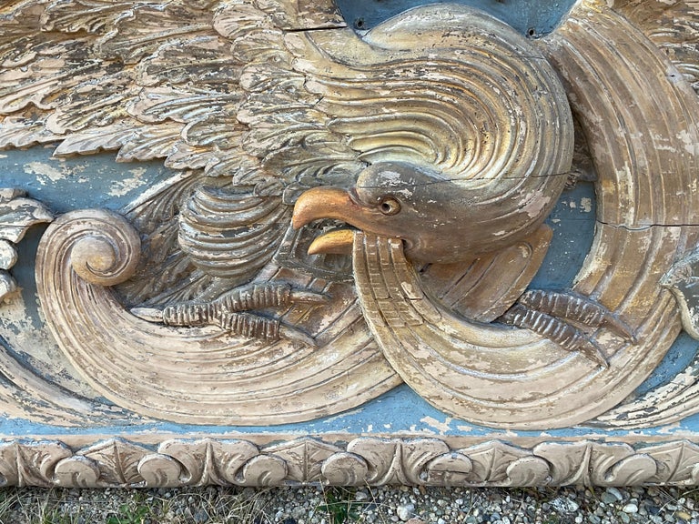 Massive Ten Foot Eagle Ships Carving For Sale at 1stDibs