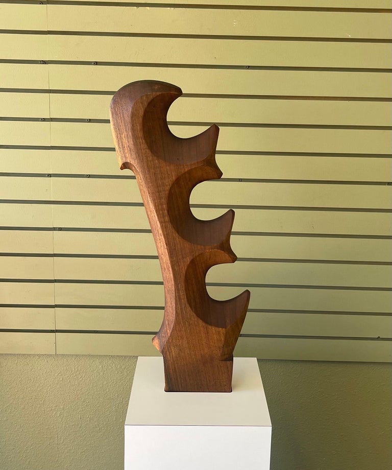 Massive Venetian Abstract Solid Walnut Forcola Sculpture by Giuseppe ...