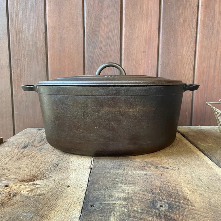 Massive Victorian Era Cast Iron Dutch Oven Turn of Century Vintage ...