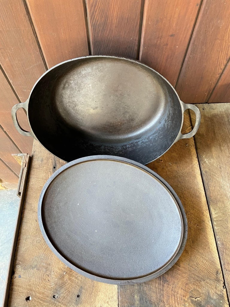 Massive Victorian Era Cast Iron Dutch Oven Turn of Century Vintage ...