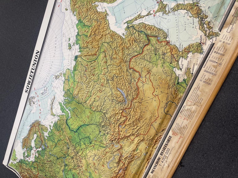 Massive Vintage Wall Map of the Soviet Union 'Sowjetunion' by Karl ...