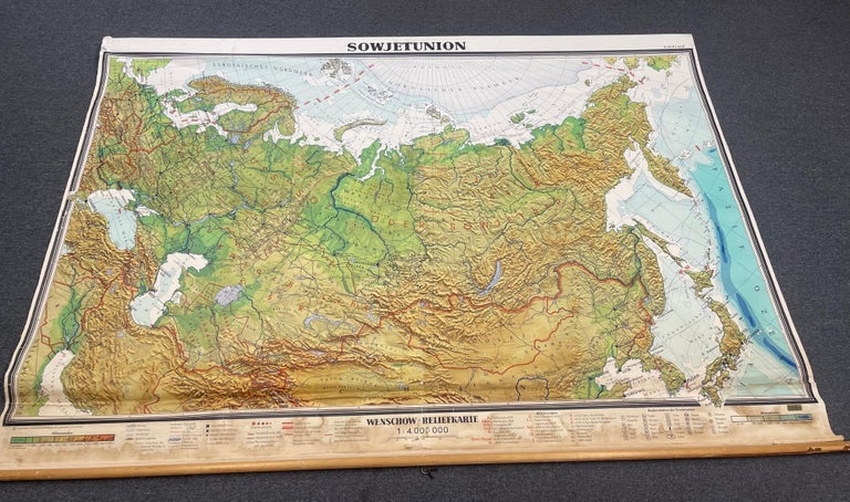 Massive Vintage Wall Map of the Soviet Union 'Sowjetunion' by Karl ...