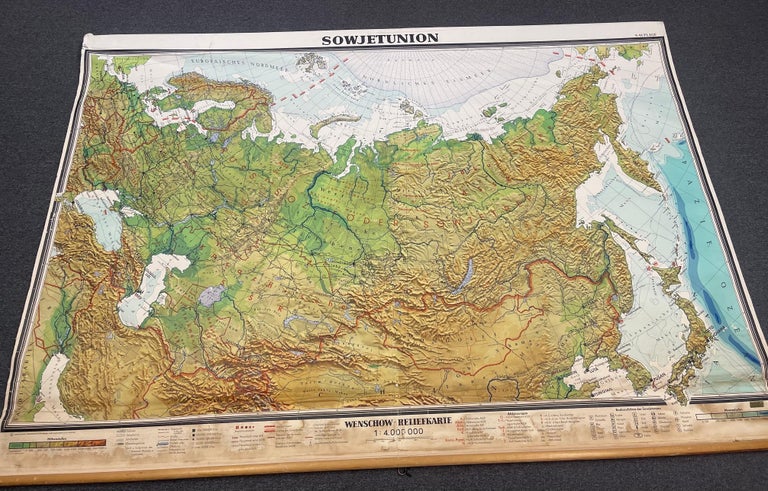 Massive Vintage Wall Map of the Soviet Union 'Sowjetunion' by Karl ...