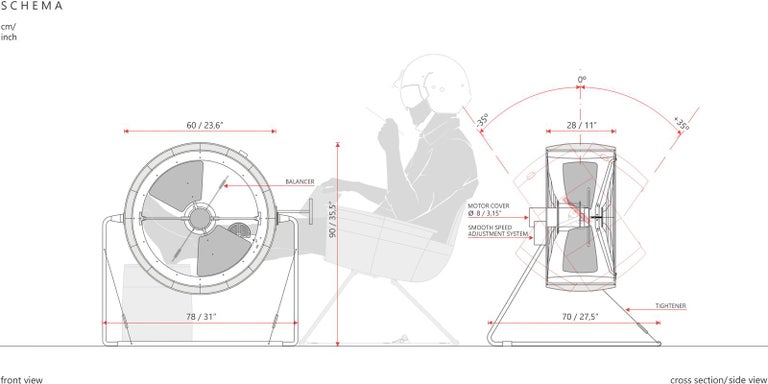 Massive Wooden Ventilator Jazz Fan. Handcrafted in Poland. For Sale at ...