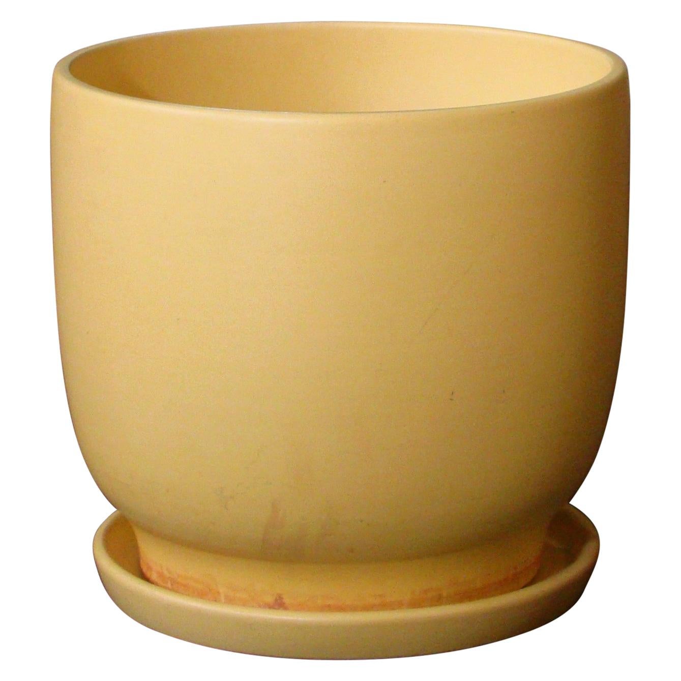 Massive Yellow Gainey T19 Ceramic Planter with Rare Jardinière ...