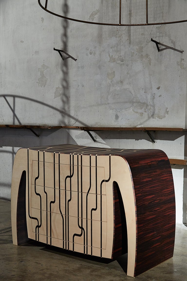 "Master Blaster" 21st Century Chest of Drawers with Ebony Inlays For ...