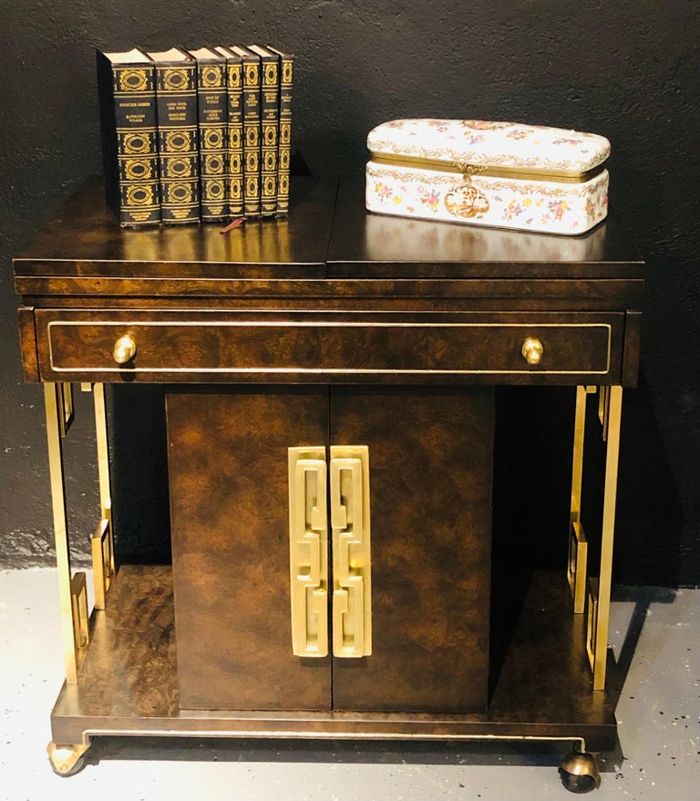 Master-craft Mid-Century Modern Bar Cart or Serving Cart For Sale at ...