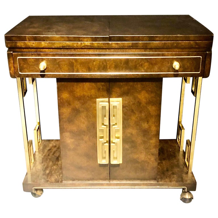 Master-craft Mid-Century Modern Bar Cart or Serving Cart For Sale at ...