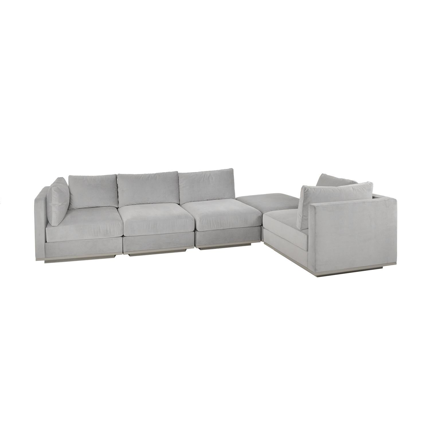 Master Modular Sofa, Ash/Beech Plinth with Lacquered Finish For Sale at ...