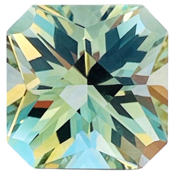 Master precision cutting gemstone Natural Green quartz 10.31ct unique ...