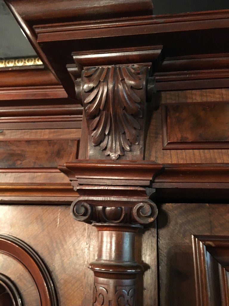 Master Wardrobe from 1880 Solid Oak and Veneered Root Walnut For Sale ...