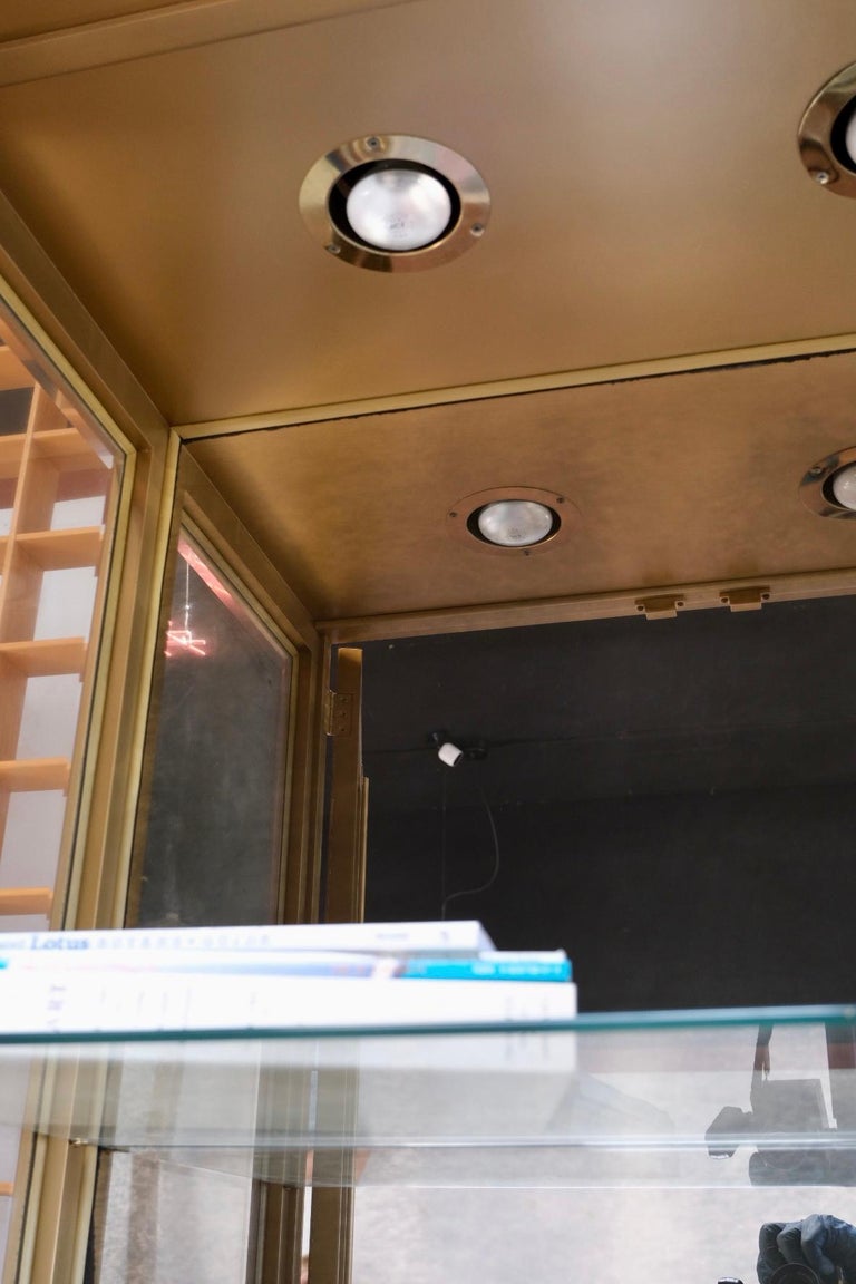 Mastercraft Brass Display Cabinet For Sale at 1stDibs