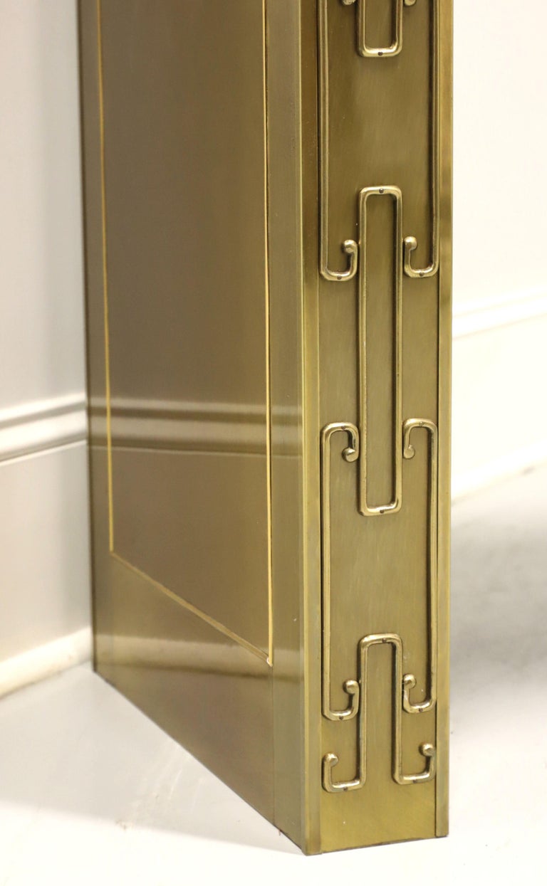 MASTERCRAFT Brass Glass Top Asian Chinoiserie Console Table For Sale at ...