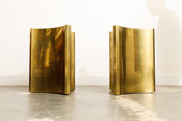 Mastercraft Brass 'Trilobi' Triangular Dining Table or Desk Bases ...