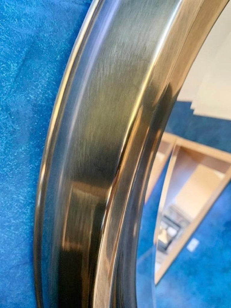 Mastercraft Circular Brass Mirror For Sale at 1stDibs