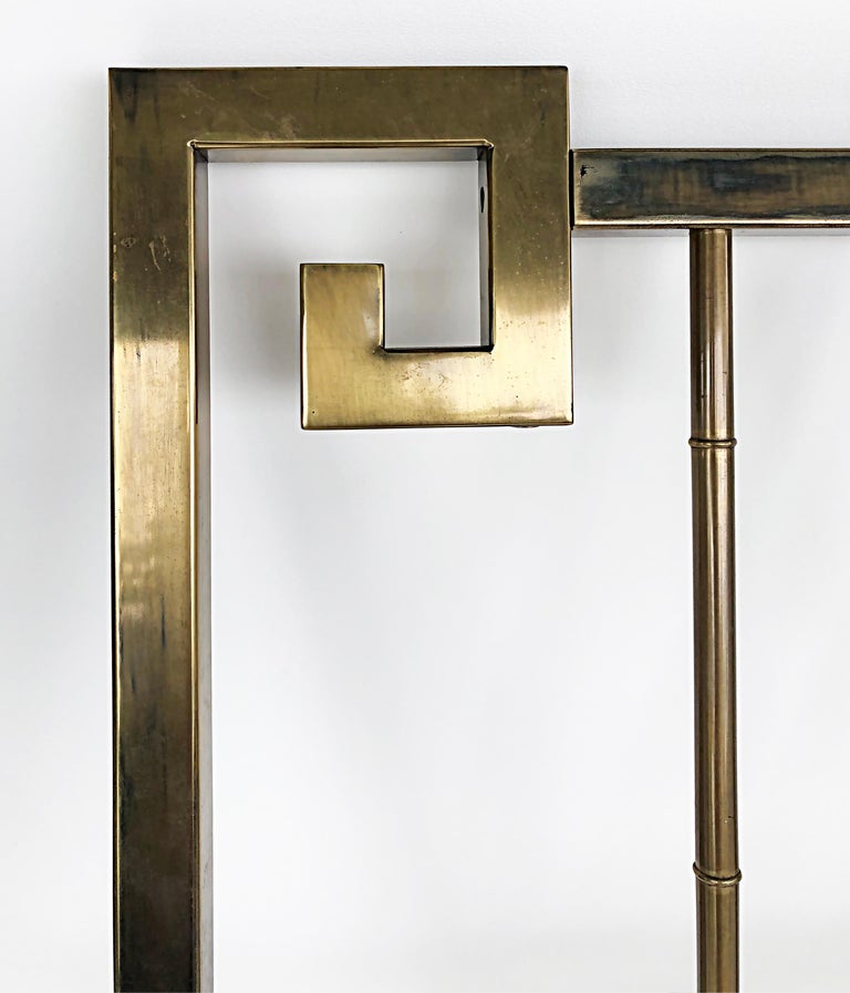Mastercraft Furniture Brass Greek Key Headboard, King Size For Sale at ...