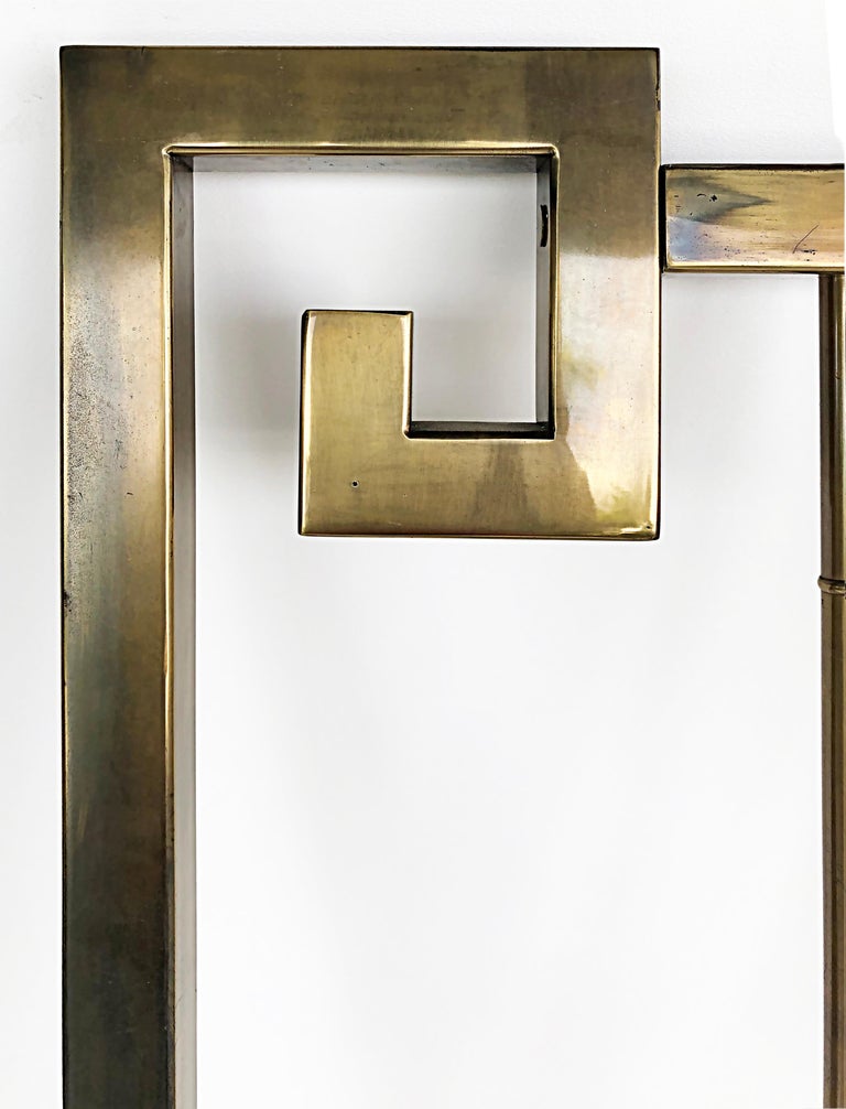 Mastercraft Furniture Brass Greek Key Headboard, King Size For Sale at ...
