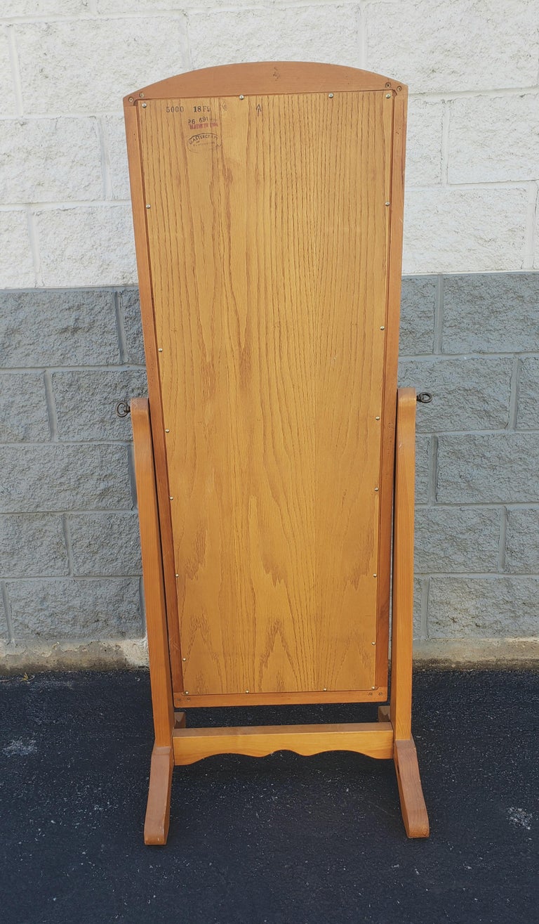 Mastercraft Furniture Carved Natural Hardwood Free Standing Cheval ...