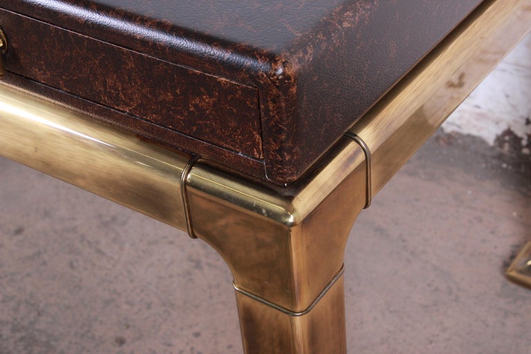 Mastercraft Hollywood Regency Chinoiserie Tortoise Shell and Brass ...