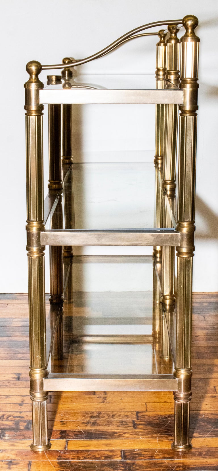 Mastercraft Metal and Brass 3-Tier Bookcase or Etagere at 1stDibs ...