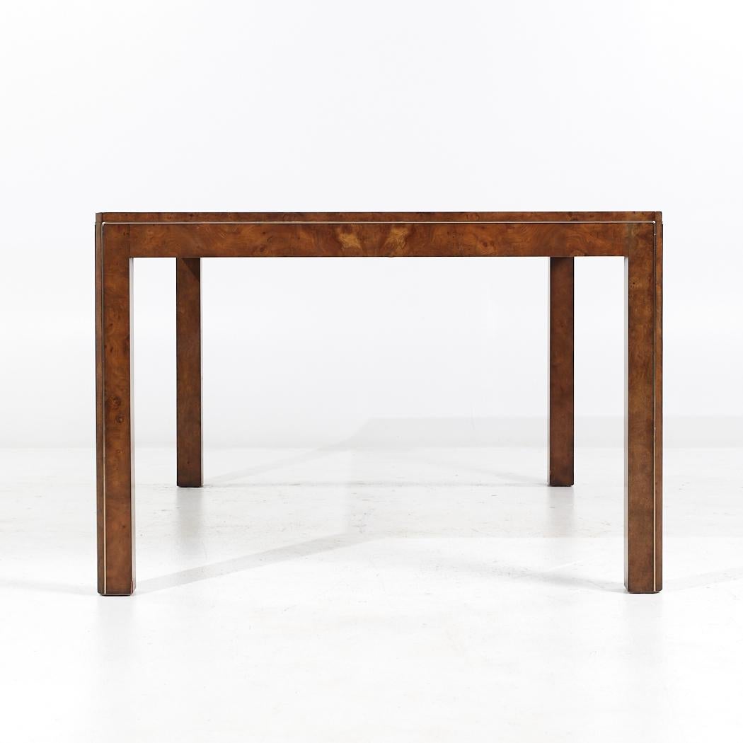 Mastercraft Mid Century Burlwood Expanding Dining Table with 2 Leaves ...