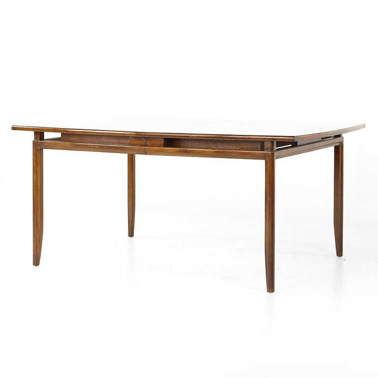 Mastercraft Mid Century Burlwood Harlequin Dining Table with 3 Leaves ...