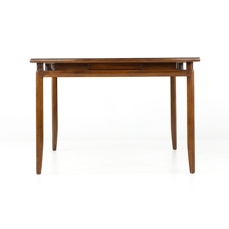 Mastercraft Mid Century Burlwood Harlequin Dining Table with 3 Leaves ...