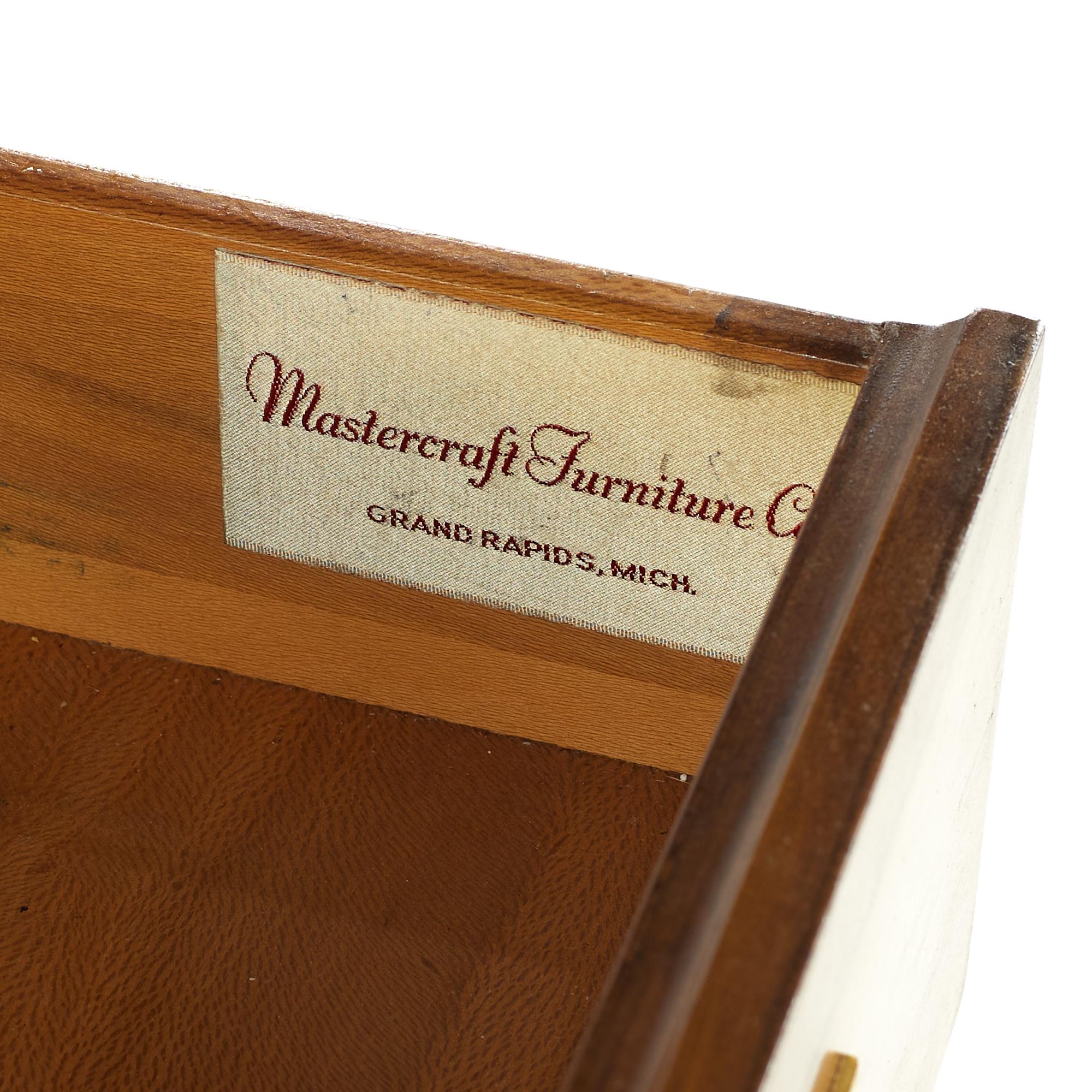 Mastercraft Midcentury Walnut and Brass Chest of Drawers For Sale at ...